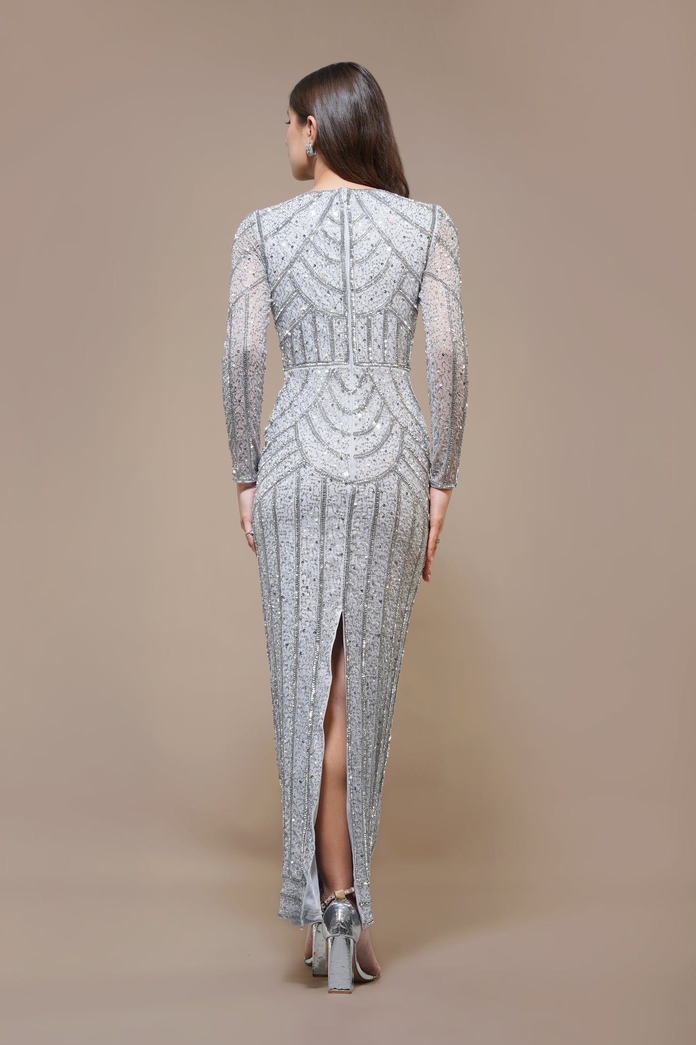 Ellis Maxi Dress in Ice Blue